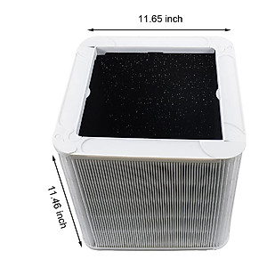 2-Pack Repalcement Particle & Activated Carbon HEPA Filters + 4 Washable Pre-Filters Compatible with Blueair Blue Pure 211+ and Max Air Purifiers