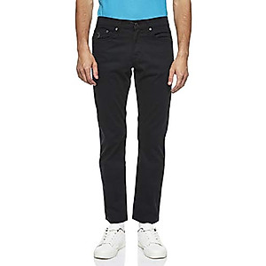 U.S. Polo Assn. Men's Slim Straight 5 Pocket Stretch Twill Jean, Black, 36Wx30L