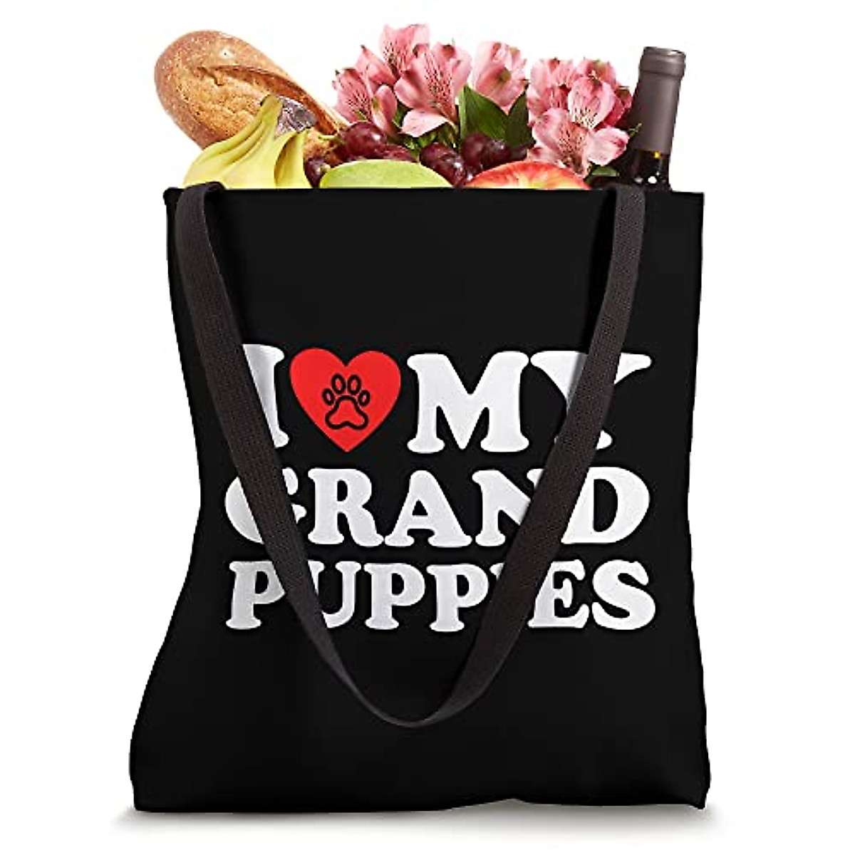 I Love My Grandpuppies Tote Bag