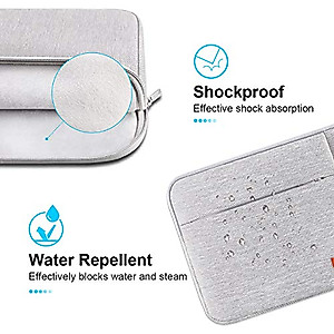 Lacdo 15.6 Inch Laptop Sleeve Case Computer Bag for 15.6" Acer Aspire/Predator, Inspiron, ASUS ZenBook Pro 15 VivoBook, HP Pavilion, Lenovo IdeaPad 330, ThinkPad E590, Chromebook Water Resistant, Gray