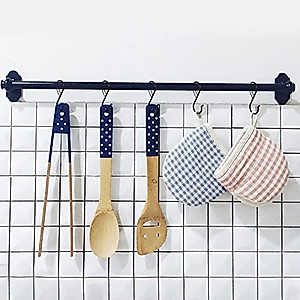 CRSONGMAOZL 24 Pack S Hooks for Hanging Clothes Heavy Duty Metal Black S Hook with Safety Buckle Design for Outdoor, Lights, Kitchenware, Hanging Hooks