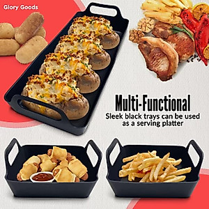 5 Pcs Silicone Sheet Pan Divider, Easy To Clean Nonstick Pan Set for Cooking | Silicone Baking Pans for Oven and Air Fryer | Baking Pans Set for Kitchen |BPA Free Silicone Baking Pan Organizer