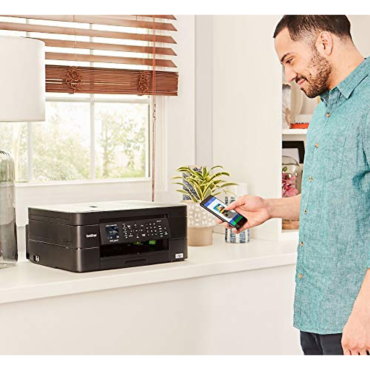 Brother Wireless All-in-One Inkjet Printer, MFC-J491DW, Multi-Function Color Printer, Duplex Printing, Mobile Printing,Amazon Dash Replenishment Enabled (Renewed)