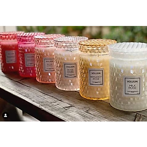 Voluspa Rose Colored Glasses | Large Glass Jar Candle | 18 Ounces | 100 Hour Burn Time | All Natural Wicks and Coconut Wax for Clean Burn | Vegan | Hand-Poured in USA | Non-Toxic