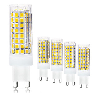 Treie G9 LED Light Bulbs，8W，75W 100W Replacement Halogen Bulbs Equivalent 850lm,Dimmable g9 led Bulbs AC110V 120V 130 Voltage Input,G9 Bi-Pin Base Corn Bulb，G9 Base，Warm White 3000K Pack of 4 ，3000K