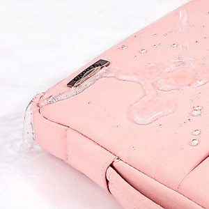 V Voova Laptop Sleeve Carrying Case 13 13.6 Inch for MacBook Air 13 M3/M2/M1 2020-2024, MacBook Pro 13, IPad Pro 12.9, Waterproof Slim Computer Cover Bag with Handle for Women, Sakura Pink