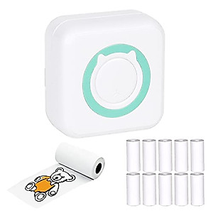 WEHOMY Instaproud - Portable Sticker Printer, Mini Pocket Thermal Printer, Mini Printer Sticker Maker, Mini Printer Portable Bluetooth Photo Printer for Photos, Diaries, Memos (Blue-10 Paper Rolls)