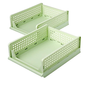 StoreSmith Set of 2 Small Stack & Slide Organizers (Mint)