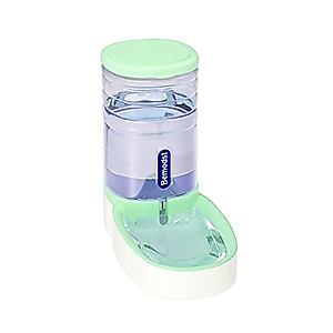 Bemodst Automatic pet Water Dispenser Automatic cat Dog Water Gravity Water 3.8L Bowl Design, Suitable for Small and Medium-Sized Dogs and Cats (Green -Water) (Water)