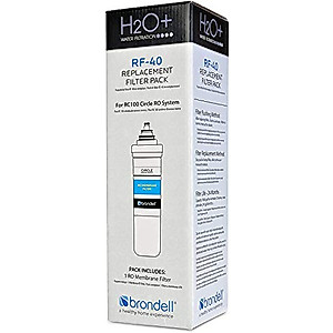 Brondell RF-40 Membrane Water Filter Replacement for Circle Under Sink Reverse Osmosis Filtration System, Lasts 6 Months