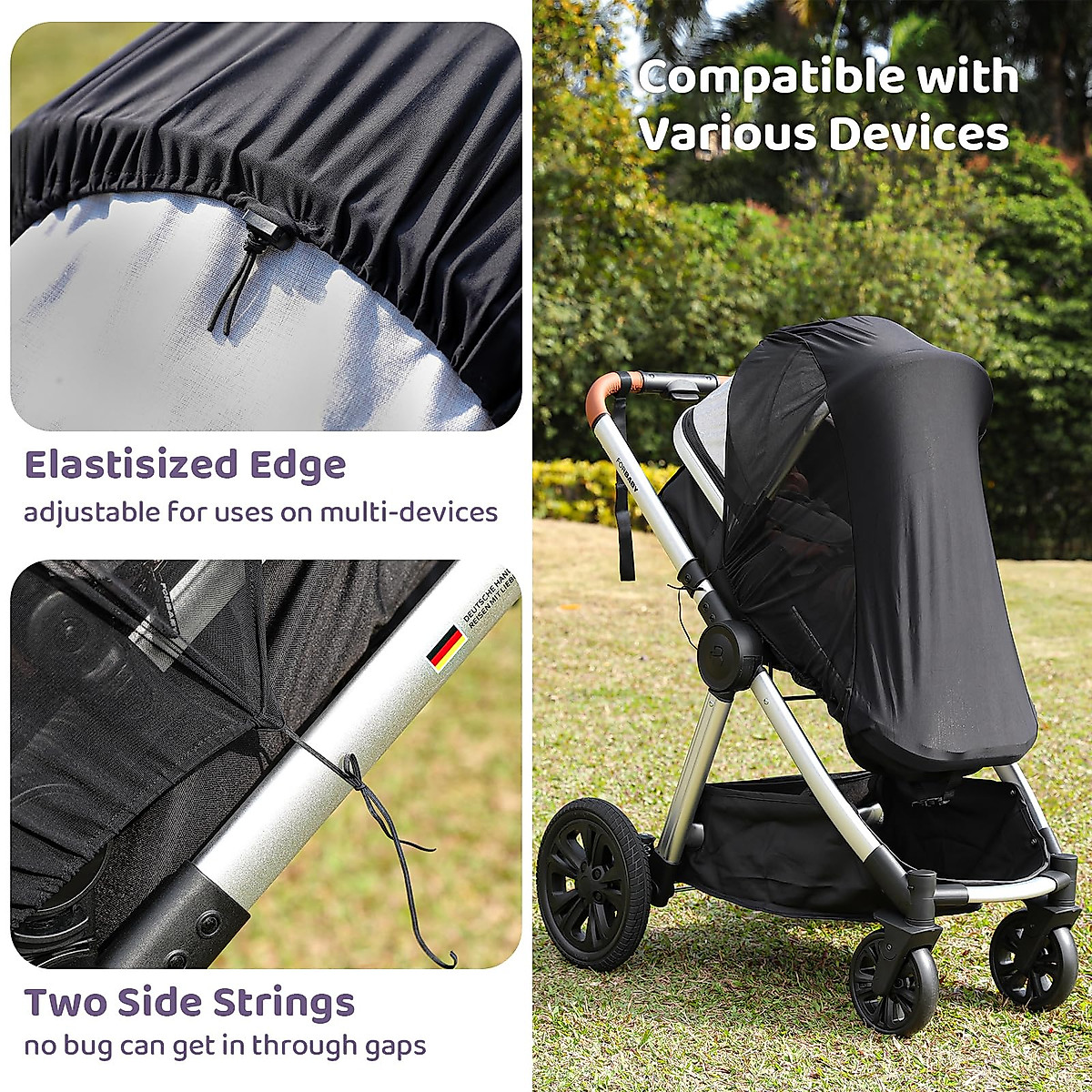 Bayan Stroller Sunshade Baby Car Seat Sun Shade Cover-Effective UV Rays Cut Design-Blocks 95.76% UVA and 95.87% UVB