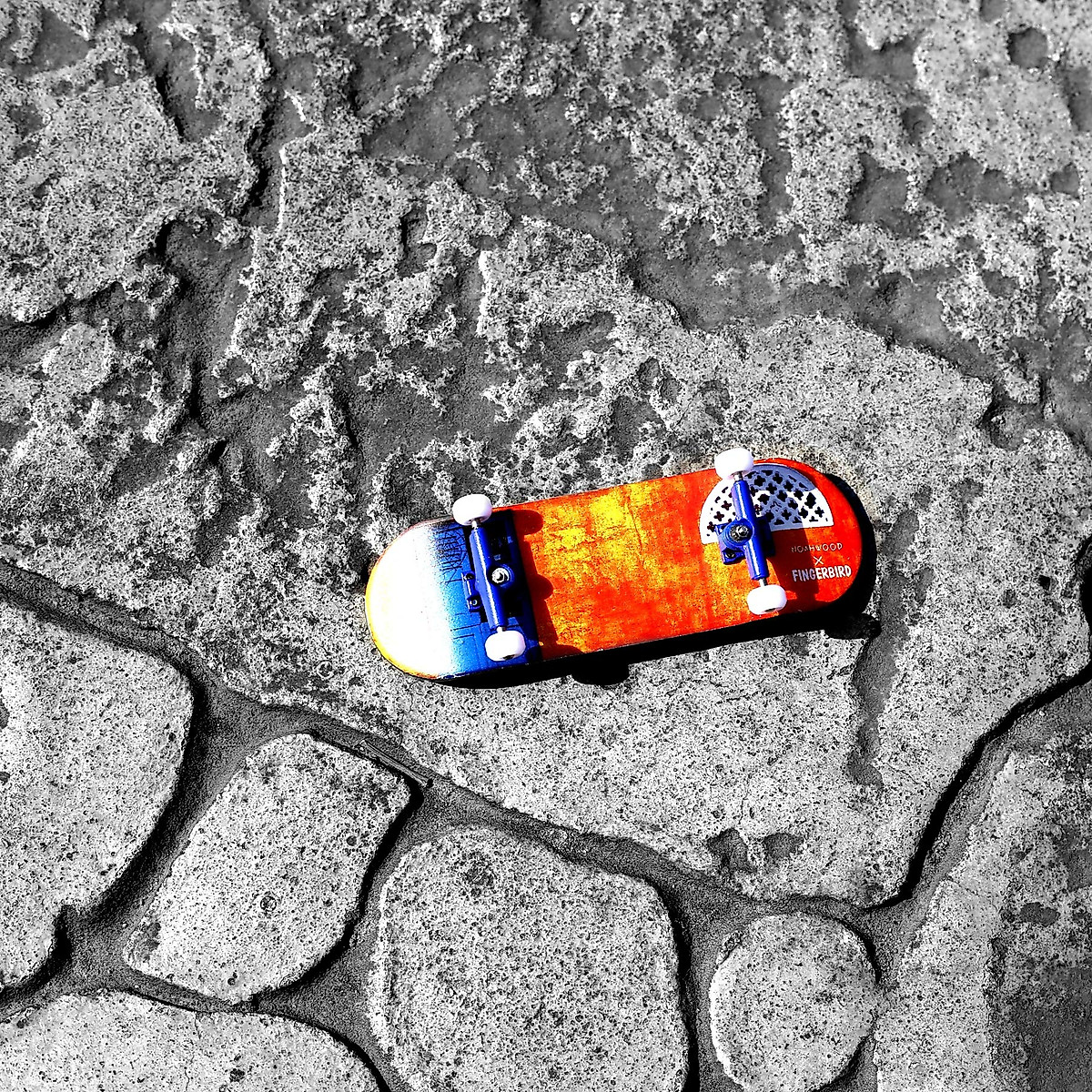 NOAHWOOD Fingerboard Complete Toys (Kickflip Deck,33mmTrucks,NWiii Handmade Wheels a Set) (Yellow House, 100x34mm)