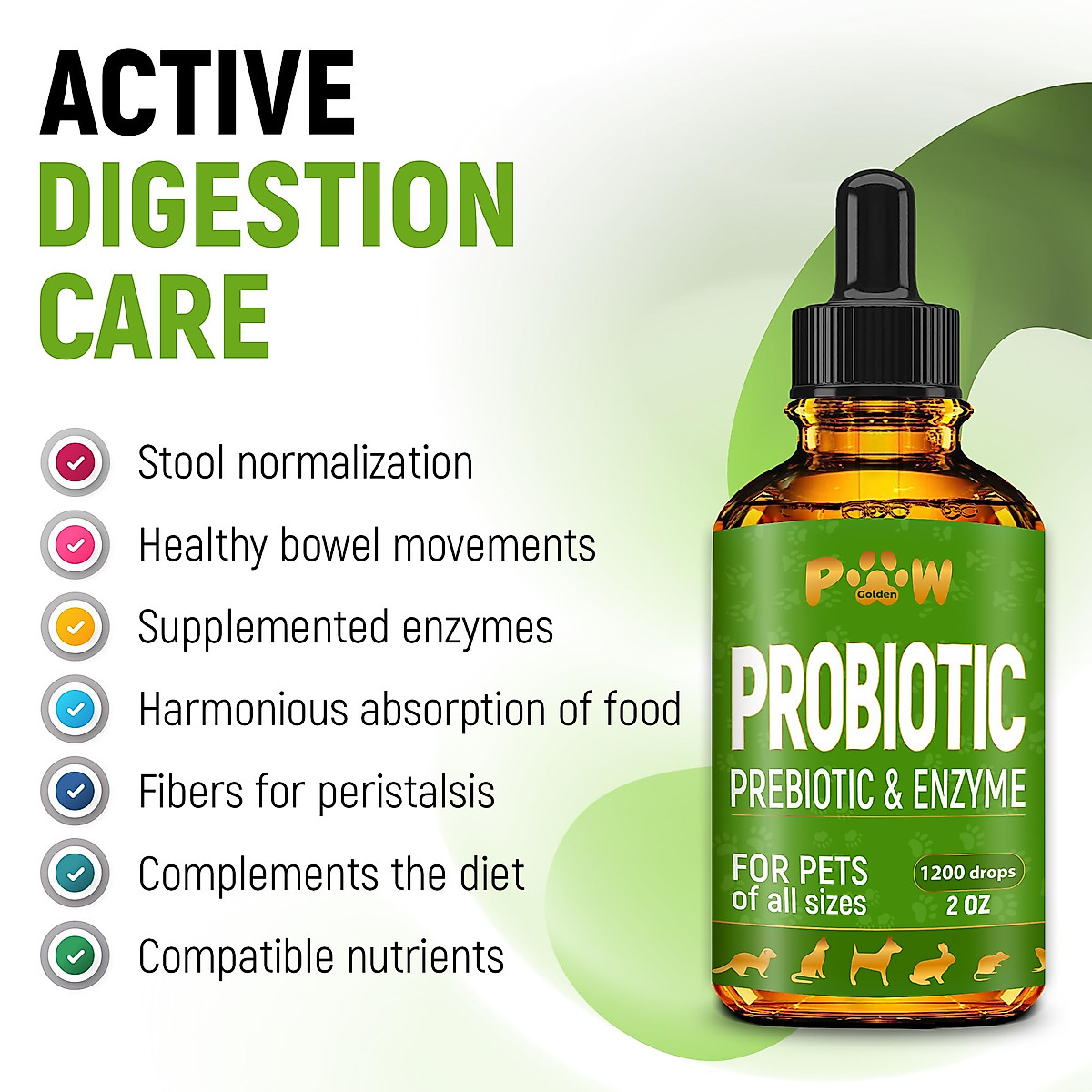 Dog Vitamins and Supplements Liquid | Cat Vitamins | Antibiotics for Dogs | Antibiotics for Cats | Dog Probiotic | Cat Probiotic Liquid | 3 x 2 Oz