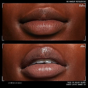 NYX PROFESSIONAL MAKEUP This Is Milky Gloss, Lip Gloss with 12 Hour Hydration, Vegan - Choco Latte Shake (Milk Chocolate)