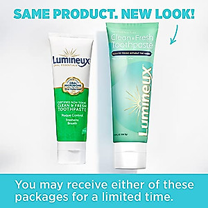 Lumineux Clean and Fresh Toothpaste - Fluoride Free, Certified Non-Toxic - NO Artificial Flavors, Colors, SLS Free, Dentist Formulated