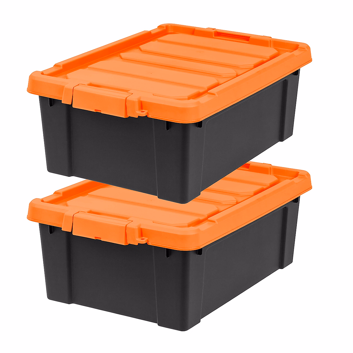 IRIS USA Storage Bin Bundle - 76qt (2 Pack) and 11Gal (2 Pack) Plastic Storage Bins with Lids