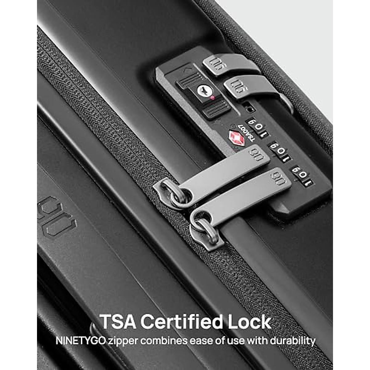 NINETYGO Carry on Luggage 22 X 14 X 9 Airline Approved, 20 Inch Luggage with Front Compartment, Double Spinner Wheels, Hardsided PC, TSA Lock (Midnight Black, Seine)