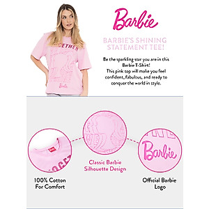 Barbie T Shirt Women Cotton Ladies Tshirt | Womens Summer Clothes | Pink L