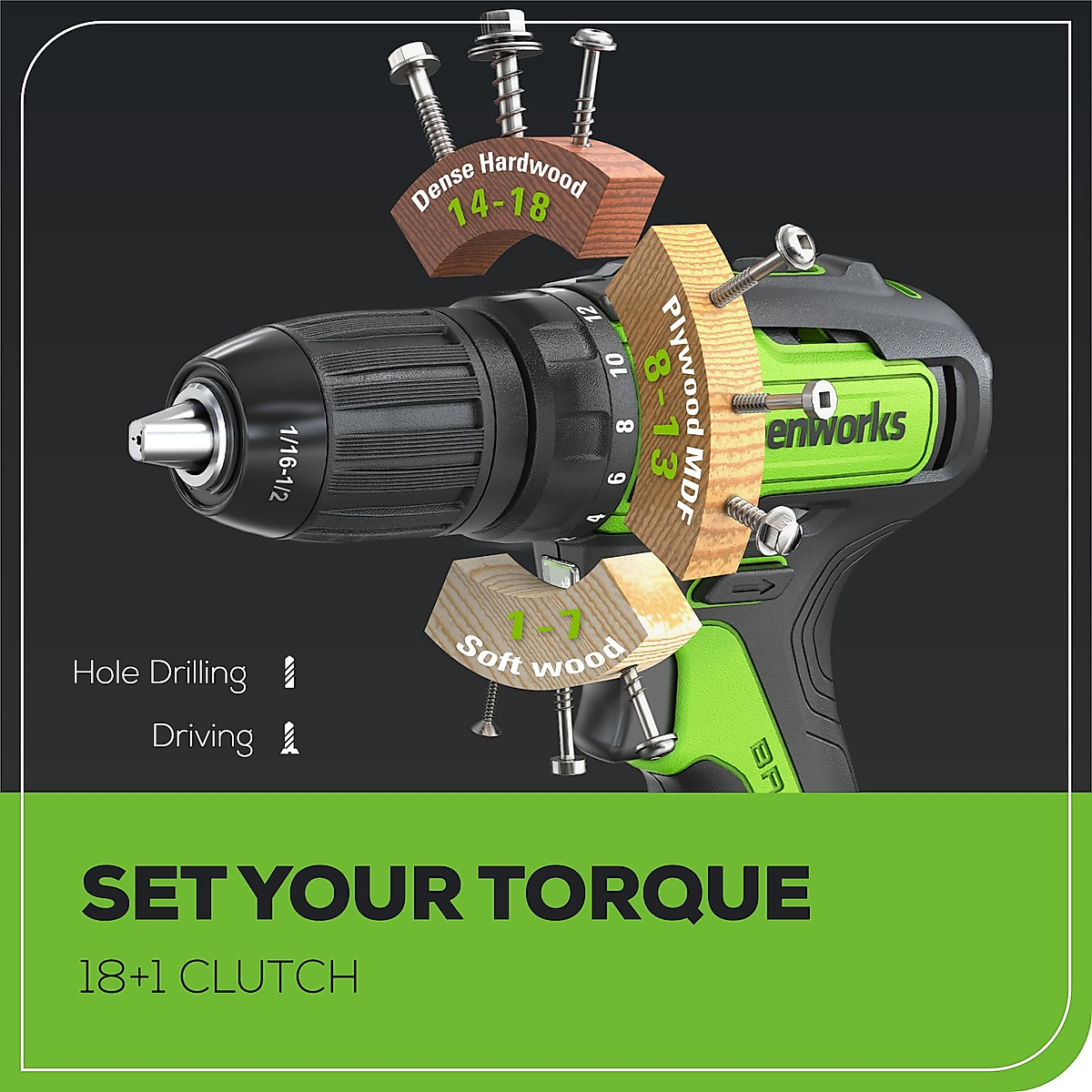 Greenworks 24V Brushless Cordless Drill and Impact Driver,Power Tool Combo Kit Included 1/2”Drill & 1/4”Hex Impact Driver and (2) Batteries, Fast Charger, 2 pcs Drill Bit Set & Bag