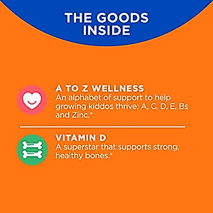 OLLY Kids Multivitamin Gummy Worms, Overall Health and Immune Support, Vitamins and Minerals A, C, D, E, Bs and Zinc, Chewable Supplement, Sour Fruit Punch, 45 Day Supply - 70 Count