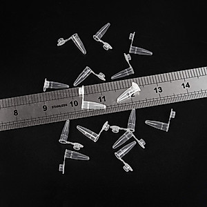 AUEAR, 1000 Pack 0.2ml Micro Centrifuge Tube with Lids Plastic Sample Small Bottle Container Test Vials Micro Centrifuge Tube Clear