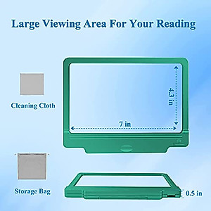 4X Magnifying Glass with 36 Adjustable LED Lights Provide Full-Page Viewing Area Evenly Lit Perfect for Low Vision Person and Seniors （Green）