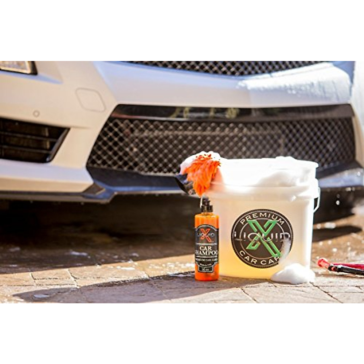 Liquid X Car Shampoo - Ultra Sudsy Car Wash, pH Neutral Formula for Safe Washing - Highly Concentrated Ultra Foam (16 oz)