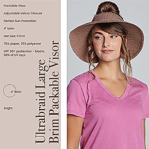 San Diego Hat Company's Signature Women's Ultrabraid Large Brim Visor