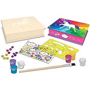 Works of Ahhh Craft Set - Unicorn Keepsake Box Classic Wood Paint Kit