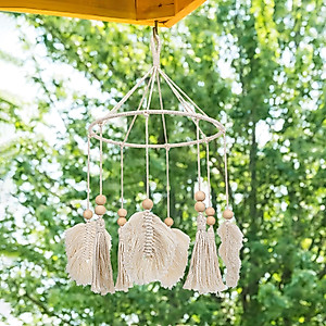 Boho Crib Mobile Handmade Neutral Crib Mobile Hanging Ceiling Mobile Nursery Decoration for Nursery Room Decor