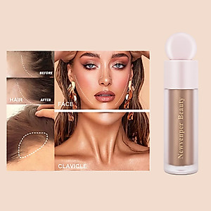 Liquid Contour,Liquid Highlighter, Liquid Blush with Face Brush Long Lasting Smooth Lightweight Smudge Proof Contour+Blush+ Highlighter