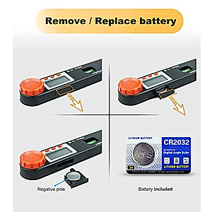 VOLCANOES CLUB Digital Angle Finder Protractor - 7inch Angle Gauge Spirit Level Ruler with INCH/MM & Level Bubble Vials - 360 Degree Measuring Super Gauge Tool for Carpenter, Construction, Woodworking