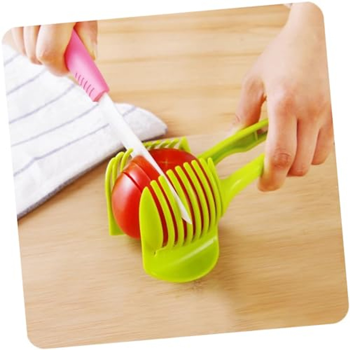 VOSAREA Lemon Cutter Tomato Cutter Slicer Platter Lemon Gadgets Round Tomato Gadgets Tomato Slicer Lemon Tools Orange Gadgets Supplies Lemons Fruit Slicer Kitchen Cutting Aid Slicing Tool
