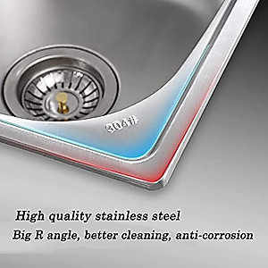 Stainless Steel Small Sink Kitchen Basin With Stand, Home Simple Laundry Sink With Faucet, Ready Practical Freestanding Vanity Multipurpose Sink, Commercial Sink For Laundry/Backyard/Garage (Size