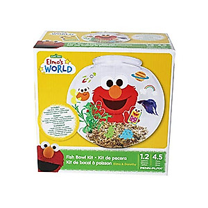 Penn-Plax Officially Licensed Sesame Street Elmo’s World Fish Bowl Kit – Great Way to Teach Young Beginners How to Maintain and Take Care of an Aquarium