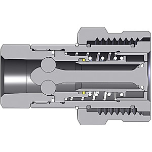 Dixon 4VEPF6 1/2" Steel Flush Face VEP Coupler x 3/4"-14 Fem NPTF