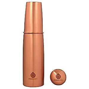 Athavik Crafts Water Bottle 34 Oz Copper Bottle Water with Lid, Ayurvedic Copper Drinking Vessel, Copper Water Vessel, Water Bottle Large Leak Proof