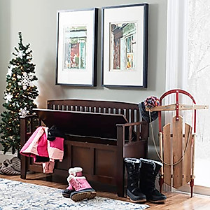 Linon Home Dcor Linon Home Decor Cynthia Storage Bench, 50"w x 17.25"d x 32"h, Walnut