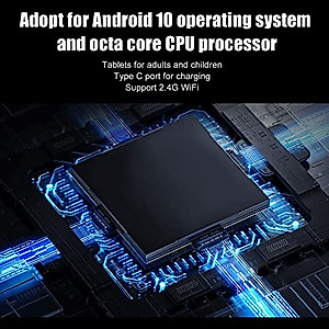 GUPE Tablet PC, Silver Type C Charging 8 Inch Tablet 4GB 64GB Adult Office (US Plug)