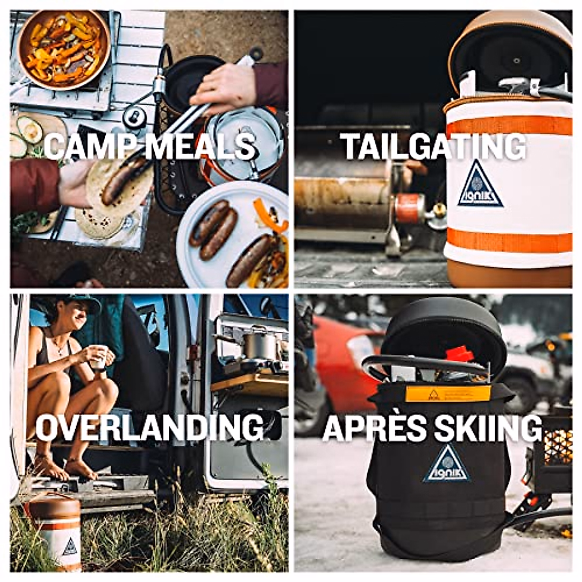 Ignik Refillable Gas Growler Deluxe 5-Pound Propane Tank with Carry Case and Adapter Hose, Natural