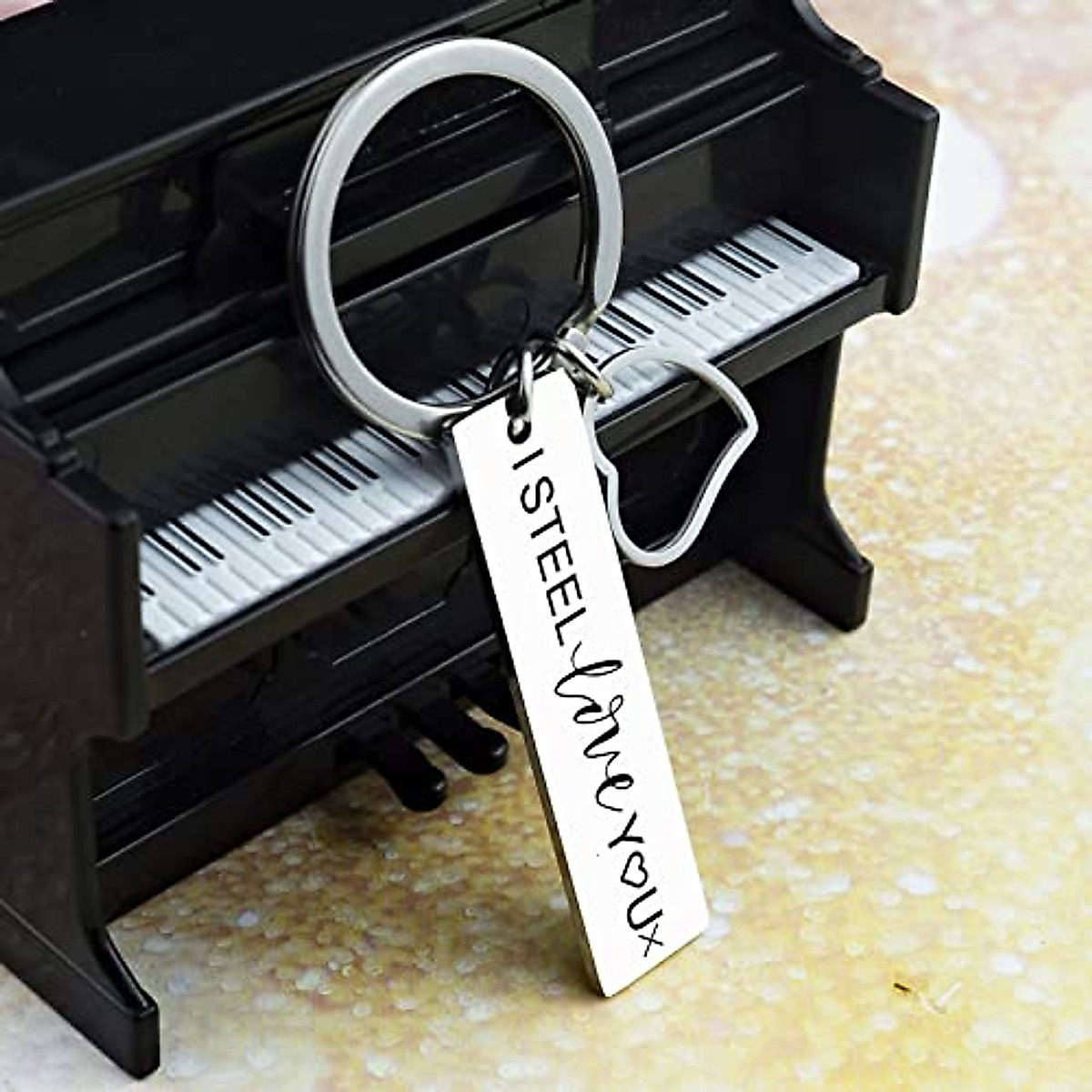 Christmas Gifts Stocking Stuffer for Women Men 11 Steel I Love You Gifts for Husband Wife Under 5 Dollars for Her Him Funny Couple Keychain for Women Men Birthday