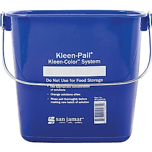 San Jamar Kleen-Pail® Plastic Cleaning Bucket 6 Quarts Blue