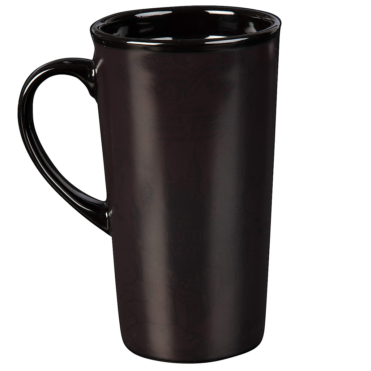 Harry Potter Marauder's Map Tall Ceramic Mug - Map Image Activates with Heat - Large Tumbler Style - Officially Licensed - Gift for Kids and Adults