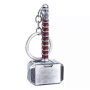 Bottle Opener Thor Bottle Opener Shape Beer Opener Funny Thor of Hammer Mjolnir Keychain Opener Thor Hammer Lovers Gift Party Pub Bar Gifts Wine Corkscrew Beverage Wrench  (Silver)