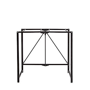 Origami Folding Computer Desk for Office Study Students Bedroom Home Gaming and Craft | Space Saving Foldable Design, Fits Dual Monitors and Laptop, Collapsible, No Assembly Required | (Wood, Medium)