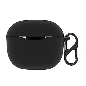 LiZHi Case for JBL Tune 125TWS/120TWS, Soft Silicone Skin Cover Anti-Scratch Protective Case with Keychain for JBL Tune 125TWS/120TWS True Wireless Headphone，Black