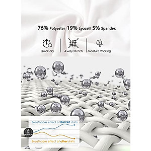 BALEAF Womens Long Sleeve Workout Tops Shirts Loose Fit Quick Dry Athletic Yoga Tee Shirts Lightweight Casual Fall White M