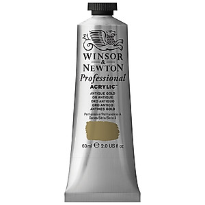 Winsor & Newton Professional Acrylic Paint, 60ml (2-oz) Tube, Antique Gold