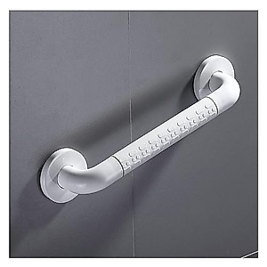 Safety Grab Rails 304 Stainless Steel Shower Handle Anti-Slip Bathtub with Safety Luminous Circles Handrail ?for Elderly Disabled Toilet Seniors Kitchen (Color: White, Size: 11.8 inches (30 cm)