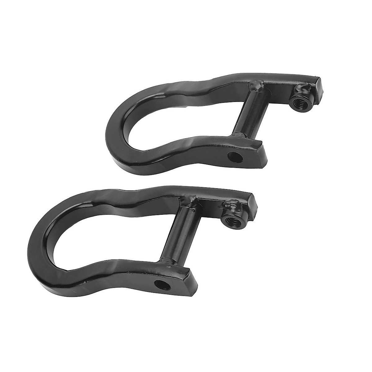 Aramox Front Recovery Hook Fit for, Pair Front Tow Hooks Black Heavy Duty Bow Shackles 84072463